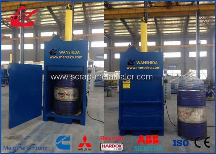 Vertical Hydraulic Drum Crusher , Drum Compactor 25 Ton Force 11kW Motor